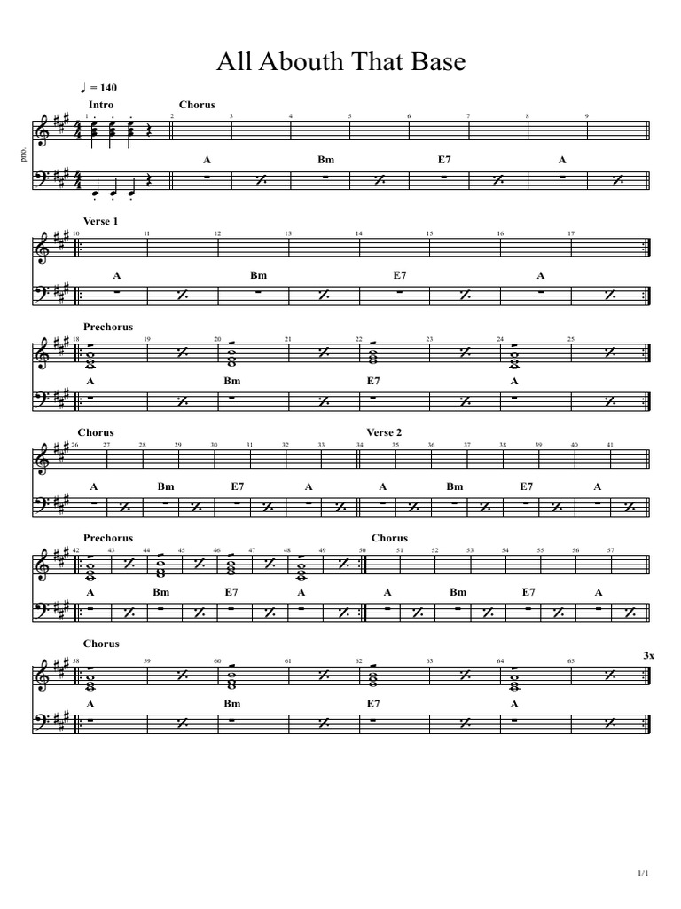 All About That Bass - Piano Sheet | PDF