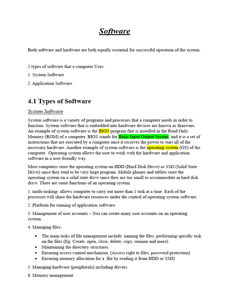 Chapter 4 - Software | Download Free PDF | Graphical User Interfaces | Command Line Interface