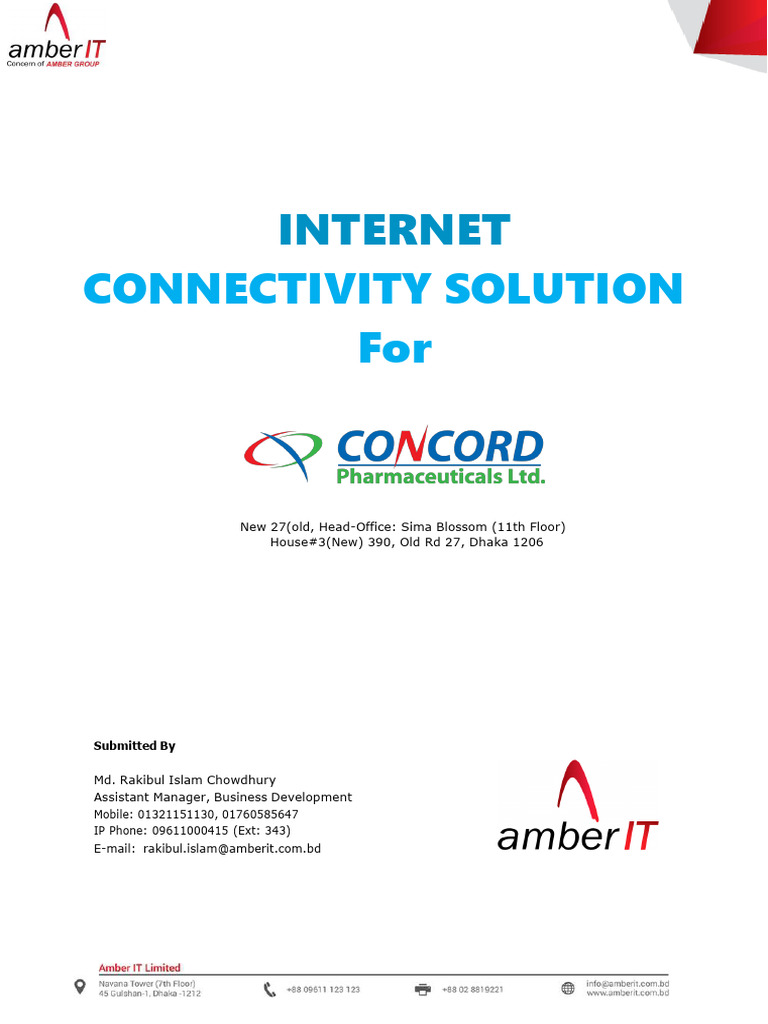 Concord Pharma (Internet & IPTSP Proposal) | PDF | Internet Service ...