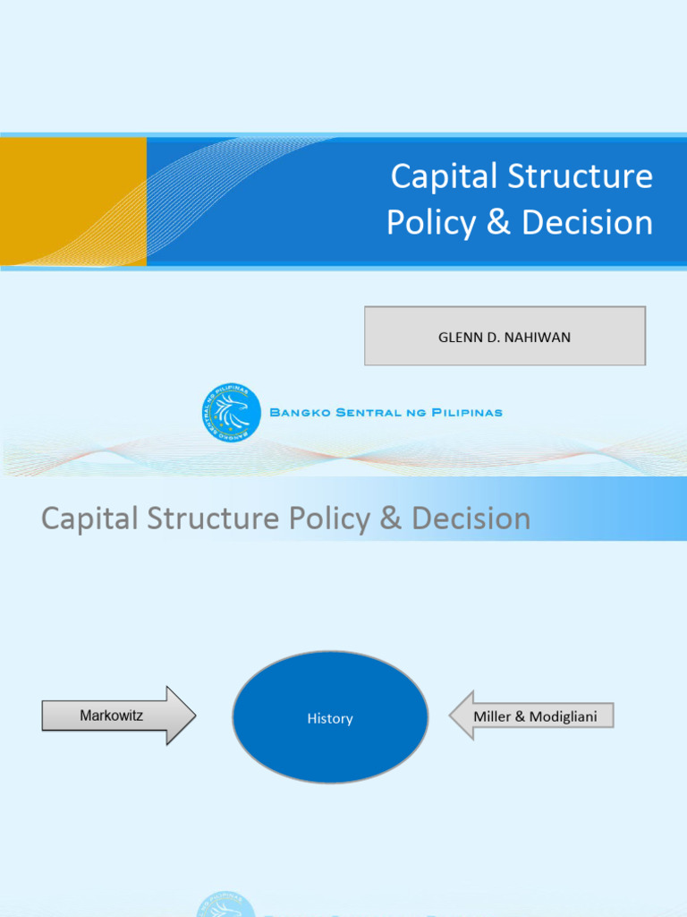 Capital Structure Policy and Decisions Presentation | PDF | Capital Structure | Stocks