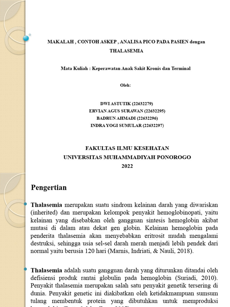 Makalah, Contoh Askep, Analisa Pico Pada - PPTX Tugas Bu Mety | PDF ...