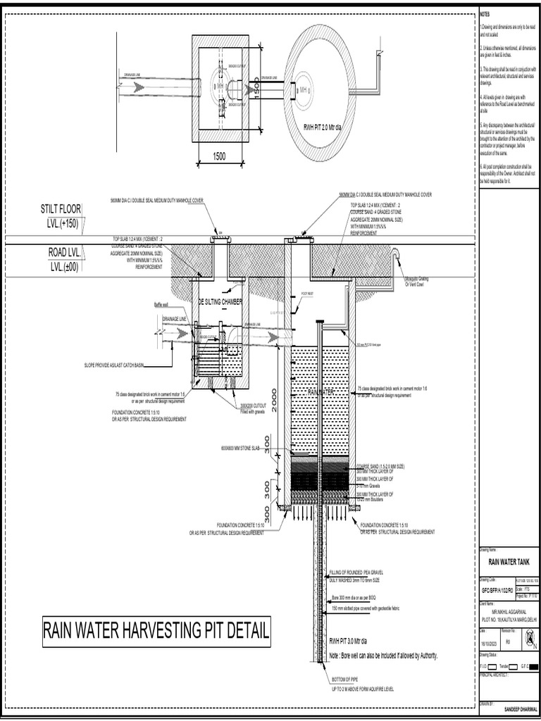 Rain Water Harvesting Pit | PDF