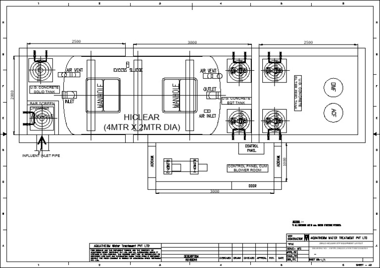 20KLD Hiclear STP Equipment Layout | PDF