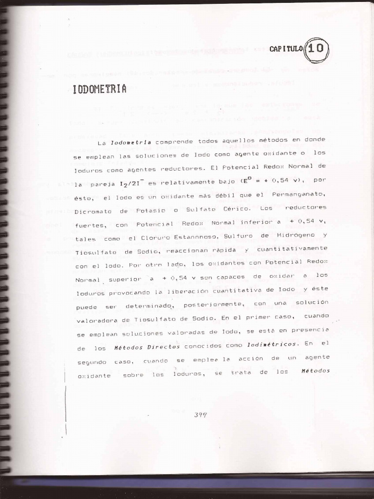 Cap. 10 Iodometría | PDF