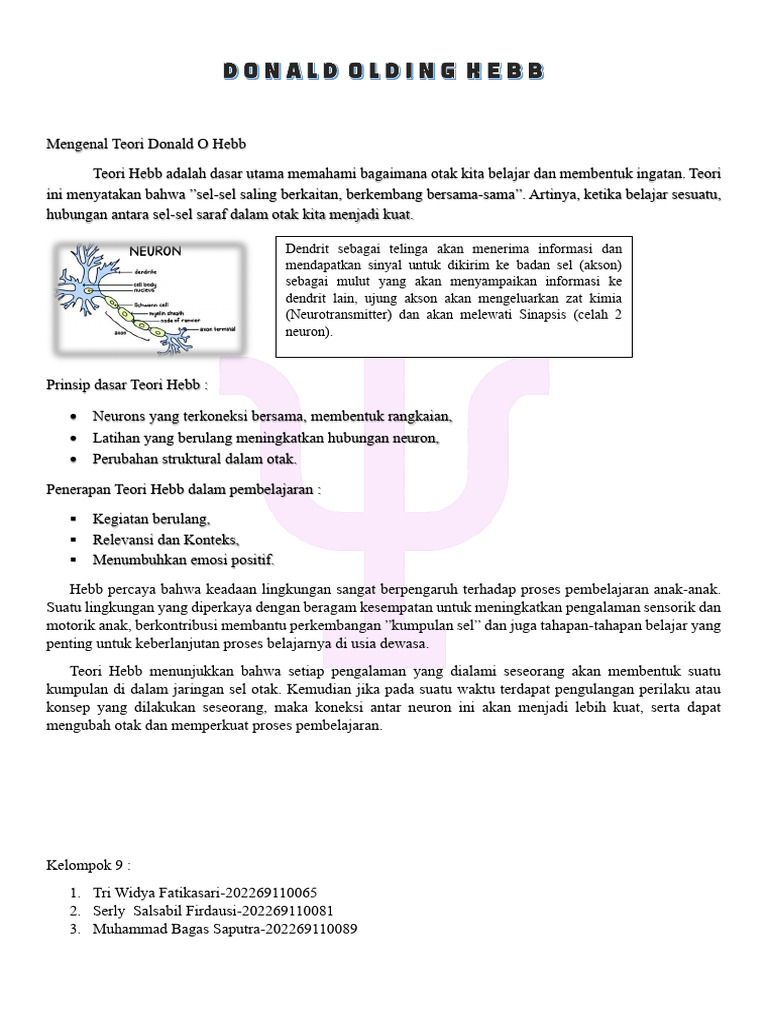 Donald Olding Hebb | PDF