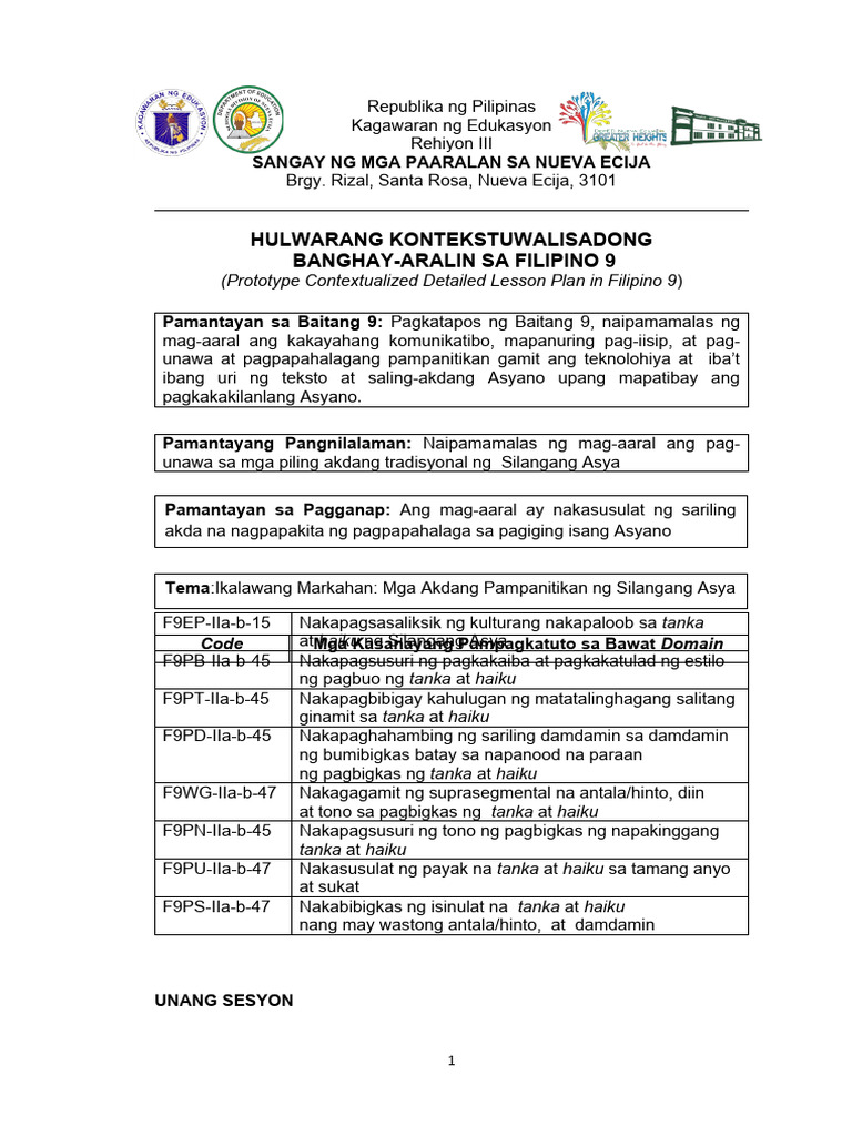 Grade 9 - 2nd - DLP | PDF