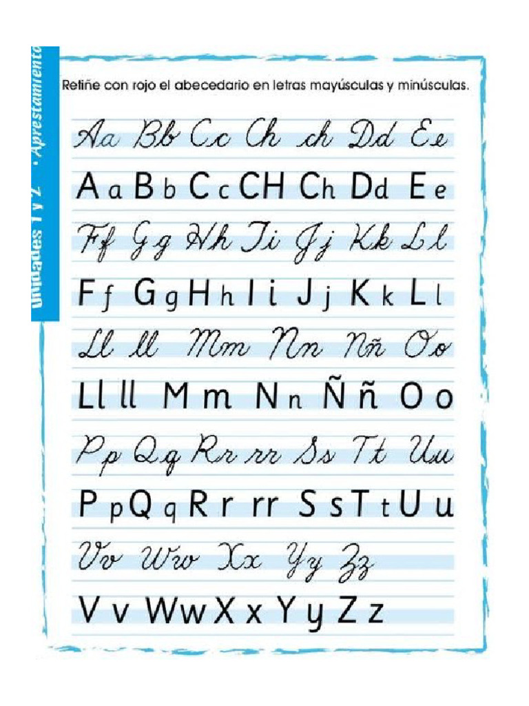 Abecedario Letra Cursiva y Script | PDF