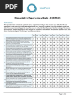 DES Dissociative Experiences Scale | PDF | Dissociation (Psychology ...