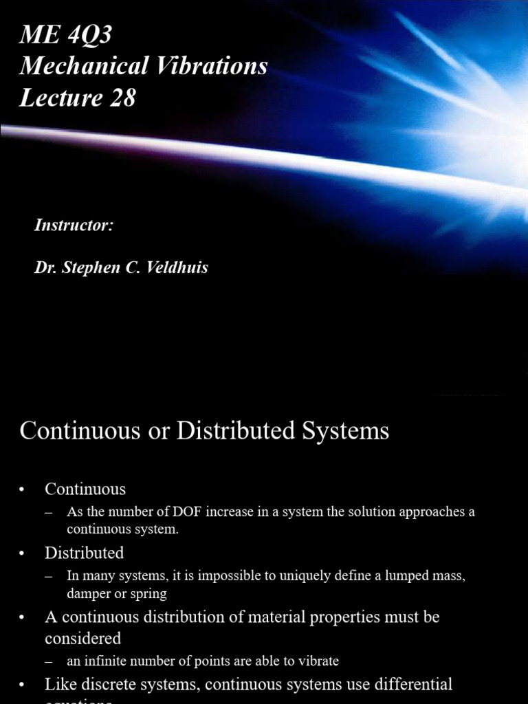 Continuous Systems and PDEs | PDF
