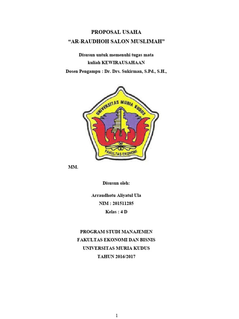 Contoh Proposal Usaha Salon Kecantikan 5 | PDF | Bisnis