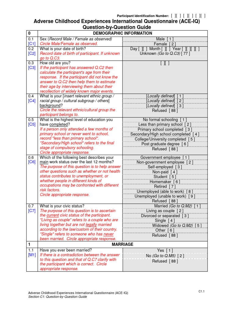 Ace Iq Question by Question Document | PDF | Alcoholism | Bullying