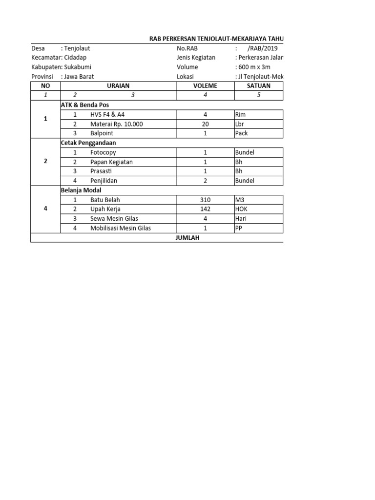 Rab Perkerasan | PDF