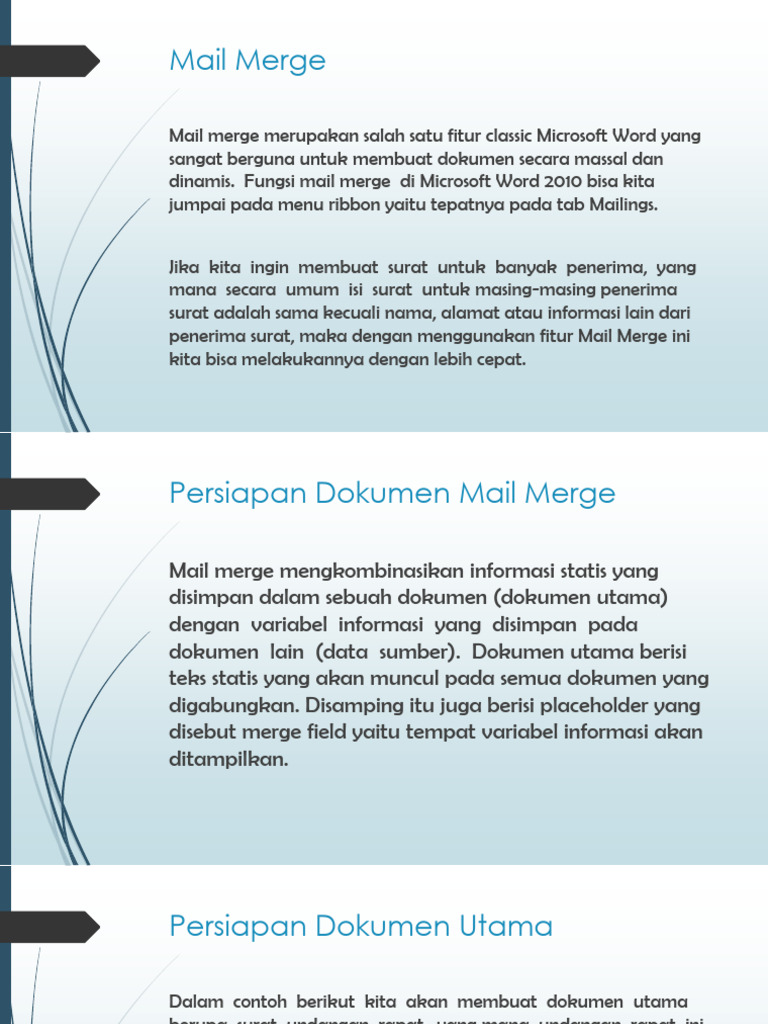 Pembuatan Mail Merge | PDF | Bisnis | Komputer
