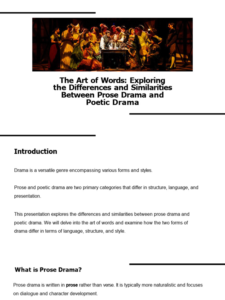 Prose vs. Poetic Drama Explained | PDF | Poetry | Macbeth