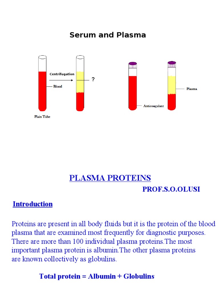 Overview of Plasma Proteins in Blood | PDF | Multiple Myeloma | Blood ...