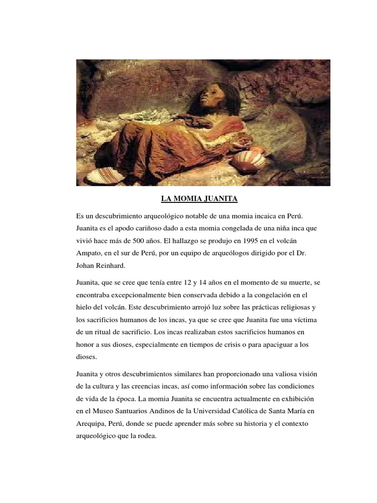 La Momia Juanita | PDF | Civilización maya | Pirámide