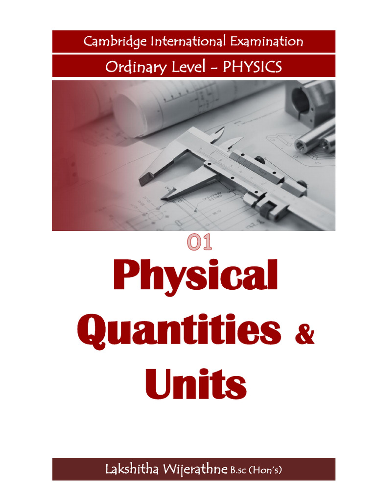 OL Phy 01 - Physical Quantities and Units | Download Free PDF | Density | Euclidean Vector