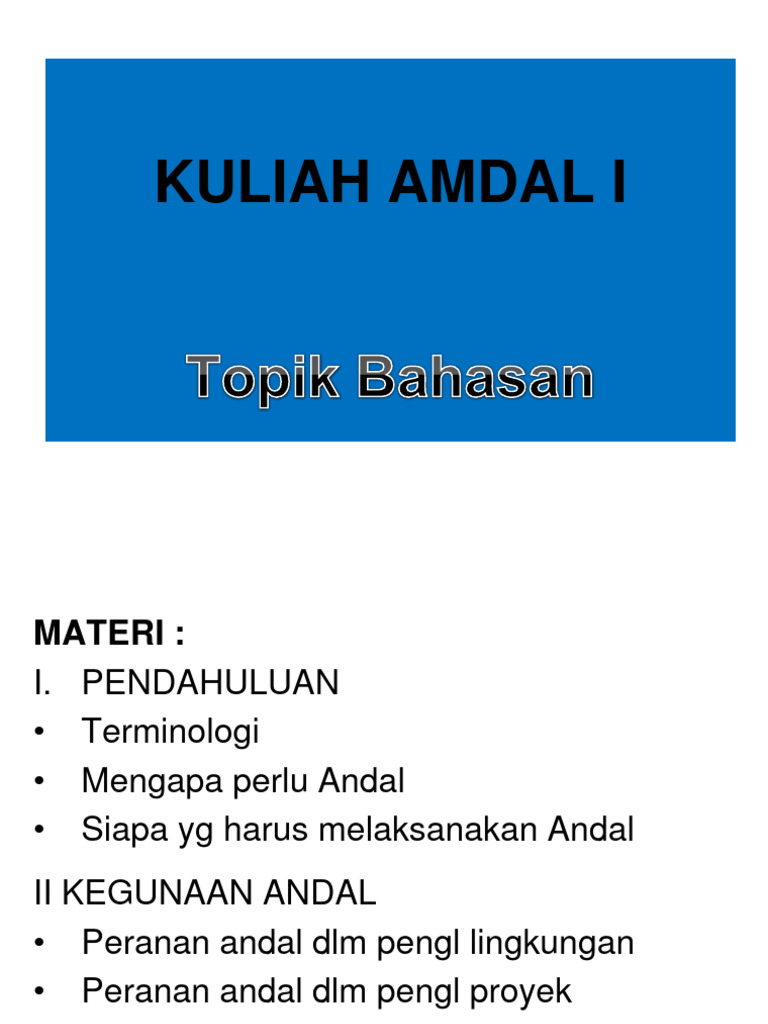 Peran AMDAL dalam Pengelolaan Lingkungan | PDF