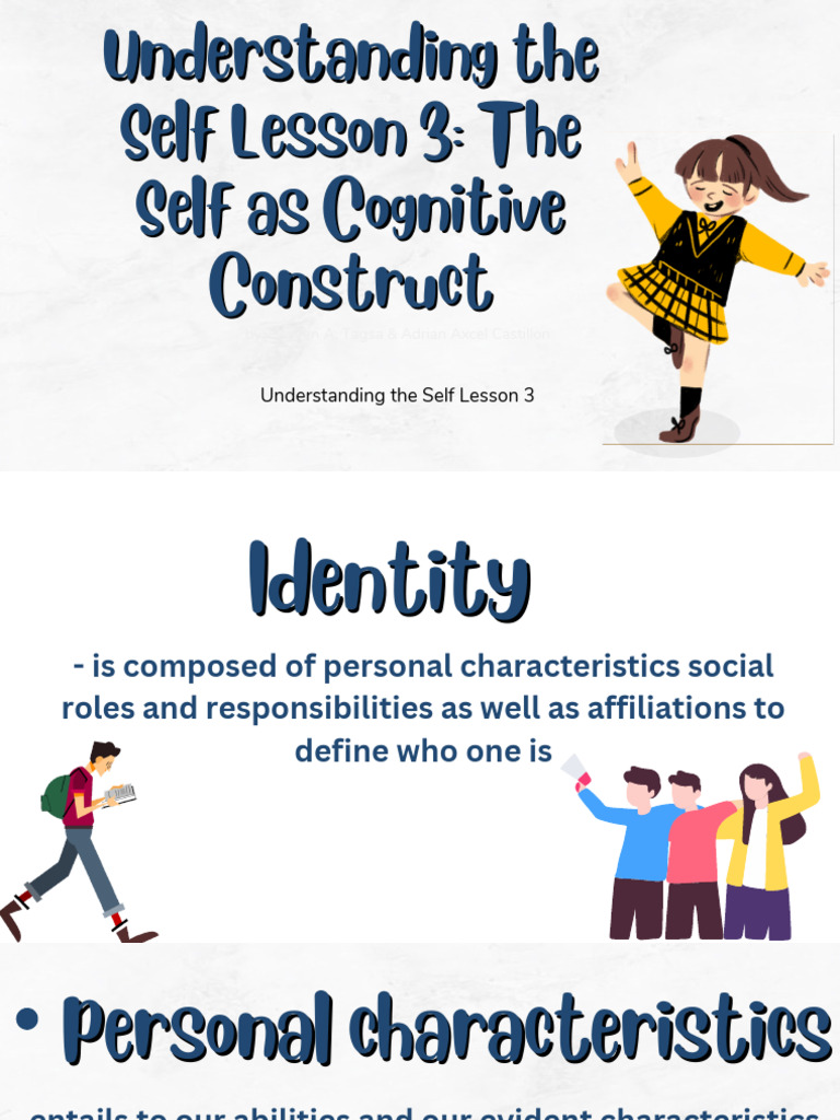 Understanding The Self Lesson 3 The Self As Cognitive Construct | PDF | Id | Self Concept
