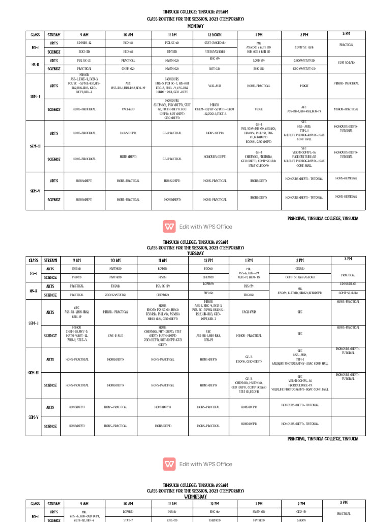 Routine TSK - 2023 | PDF