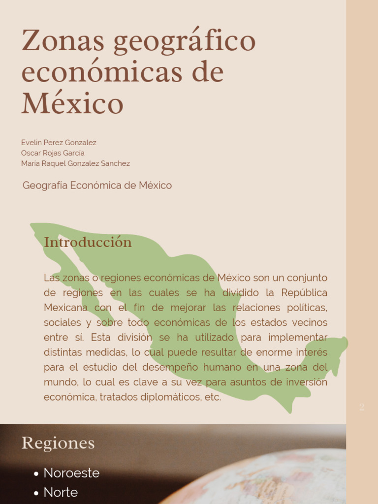 Zonas Económicas de México: Análisis Geográfico | PDF | México | Campeche