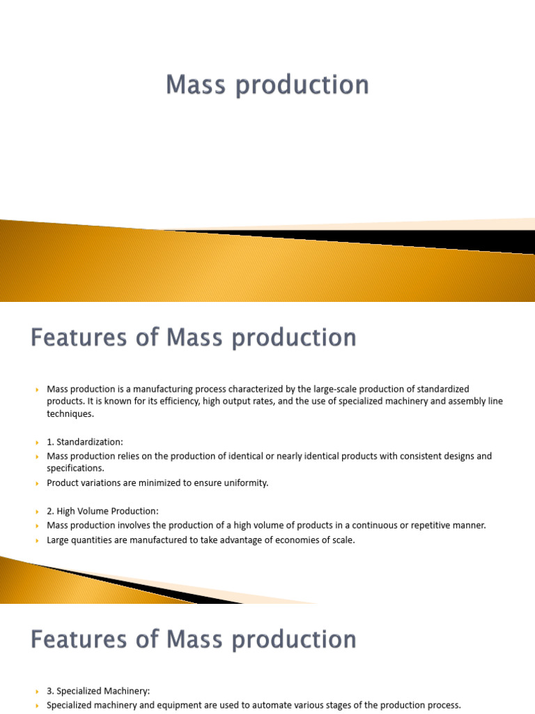 Mass Production | PDF | Mass Production | Economies Of Scale