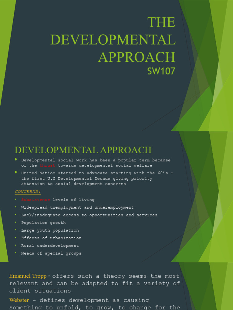 The Developmental Approach | PDF | Goal | Leadership