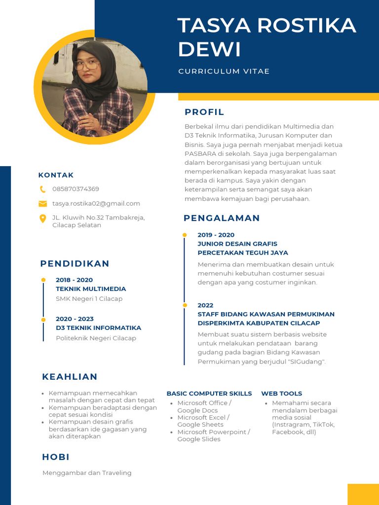 CV Tasya Rostika Dewi | PDF