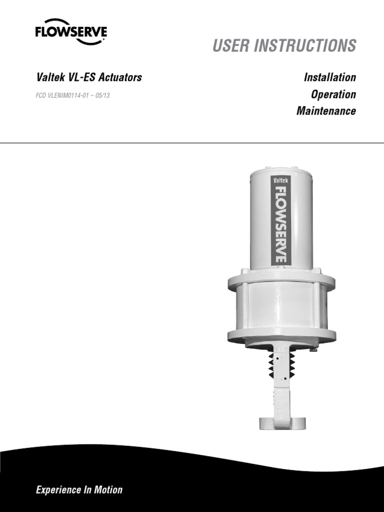 Flowserve Valtek VL ES IOM VLENIM0114 | PDF
