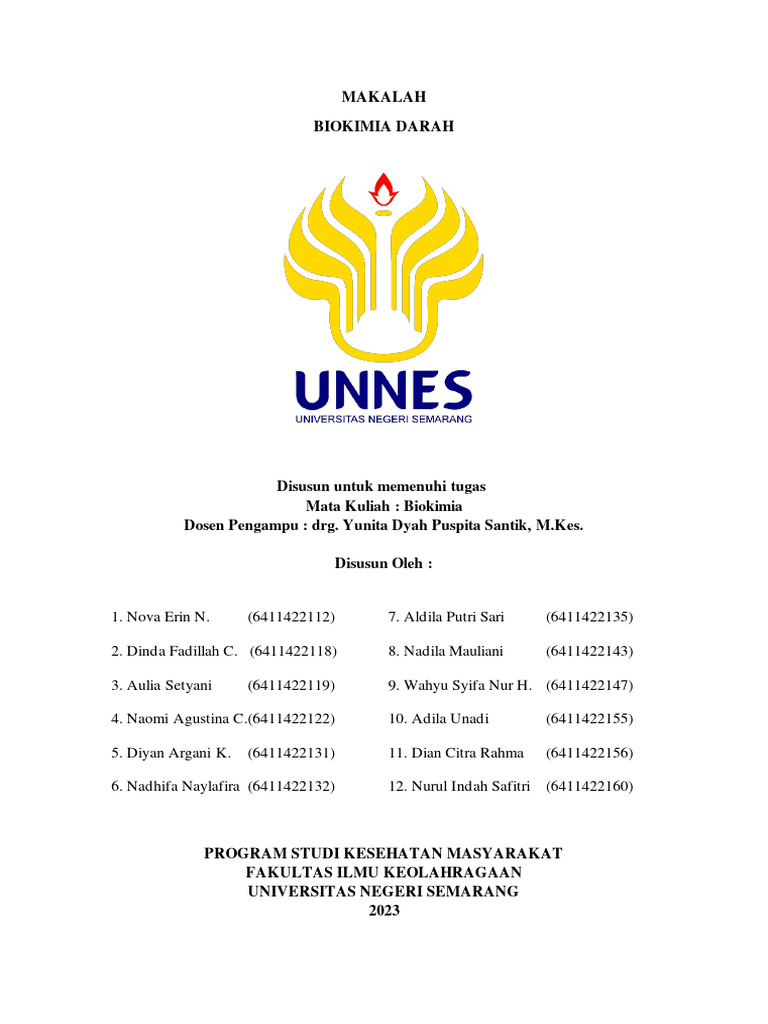 2c - Kelompok 3 - Makalah Biokimia Darah | PDF