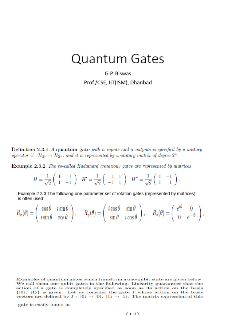 Quantum Computing C | PDF | Quantum Computing | Logic Gate