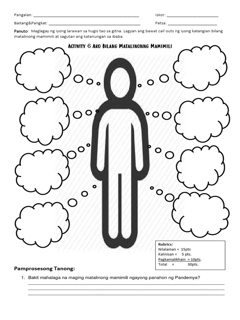 Portfolio Activity 6 - Ako Bilang Matalinong Mamimili | PDF