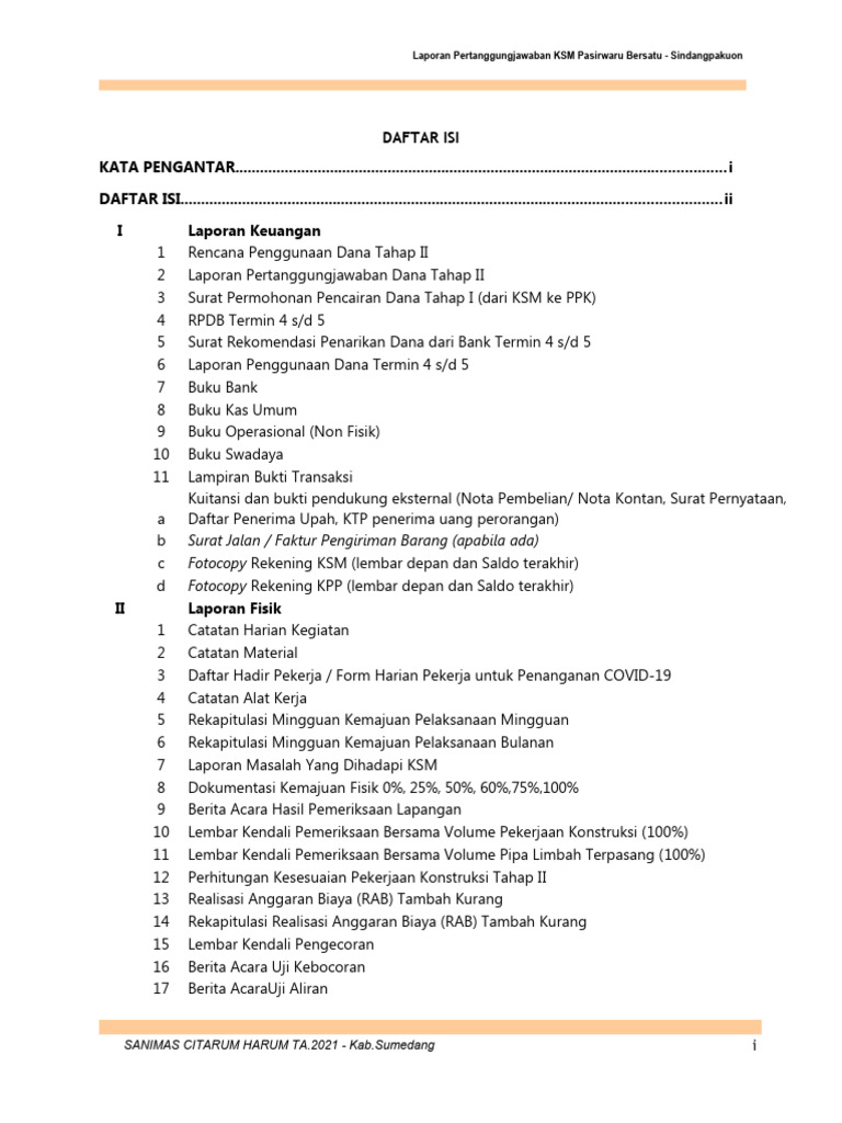 00. DAFTAR ISI,TABEL DAN GAMBAR LPJ | PDF