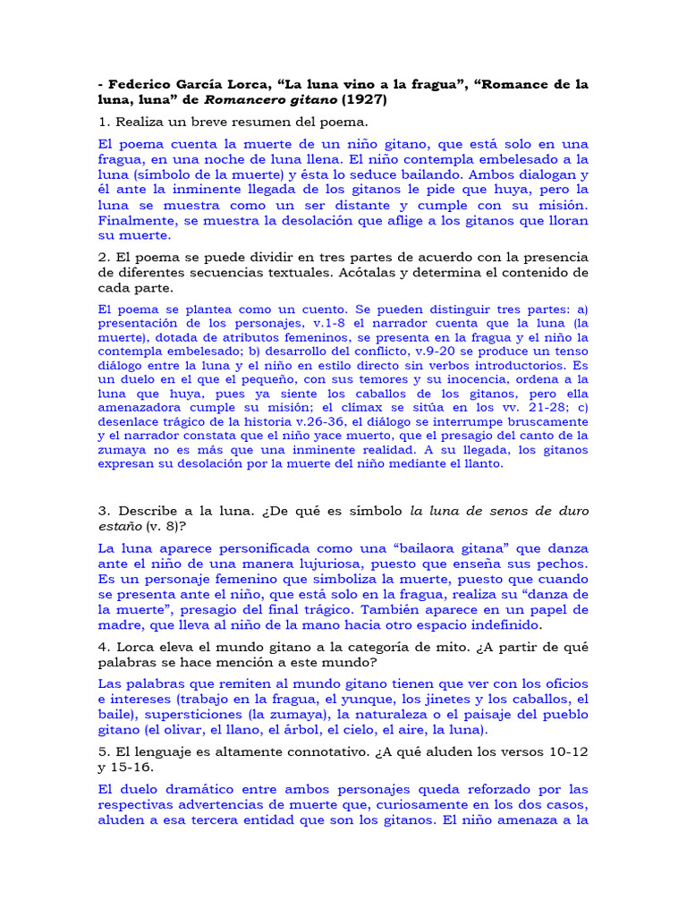 preguntas_resueltas_romance_luna_fgl | PDF | Narración | Federico García Lorca
