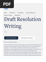 MUN Draft Resolution Guide | PDF | United Nations | International Relations