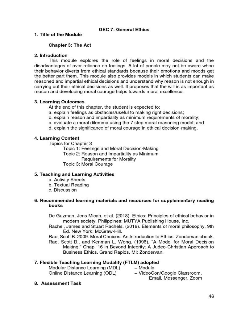 GEC7 Chap 3 Topic 1 | PDF | Feeling | Emotions
