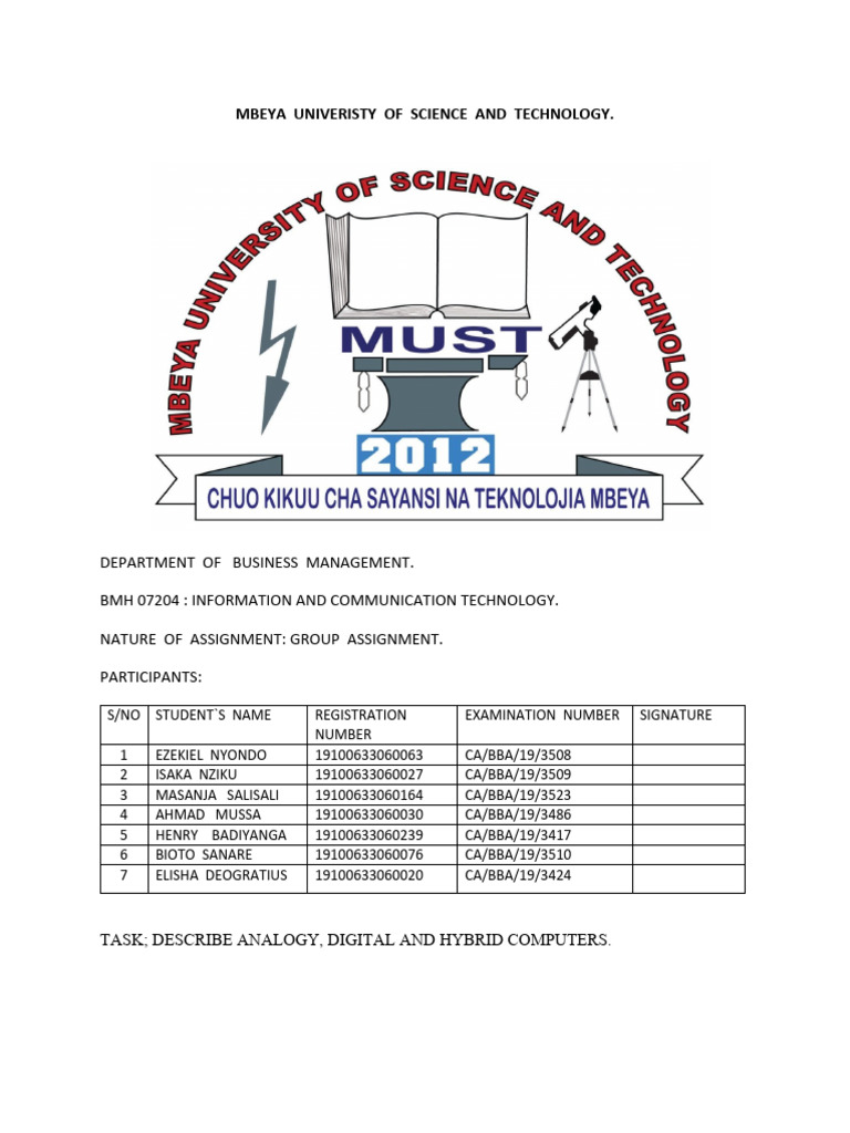 Digital, Analogy & Hybrid Computers | PDF | Supercomputer | Central Processing Unit