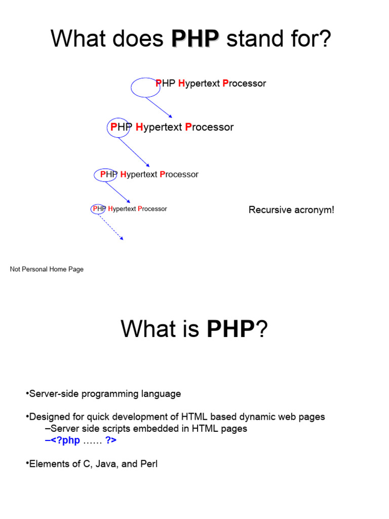 Lecture 7 - PHP - Part 1 | PDF | Php | World Wide Web Lecture 7 - PHP - Part 1 | PDF | Php | World Wide Web