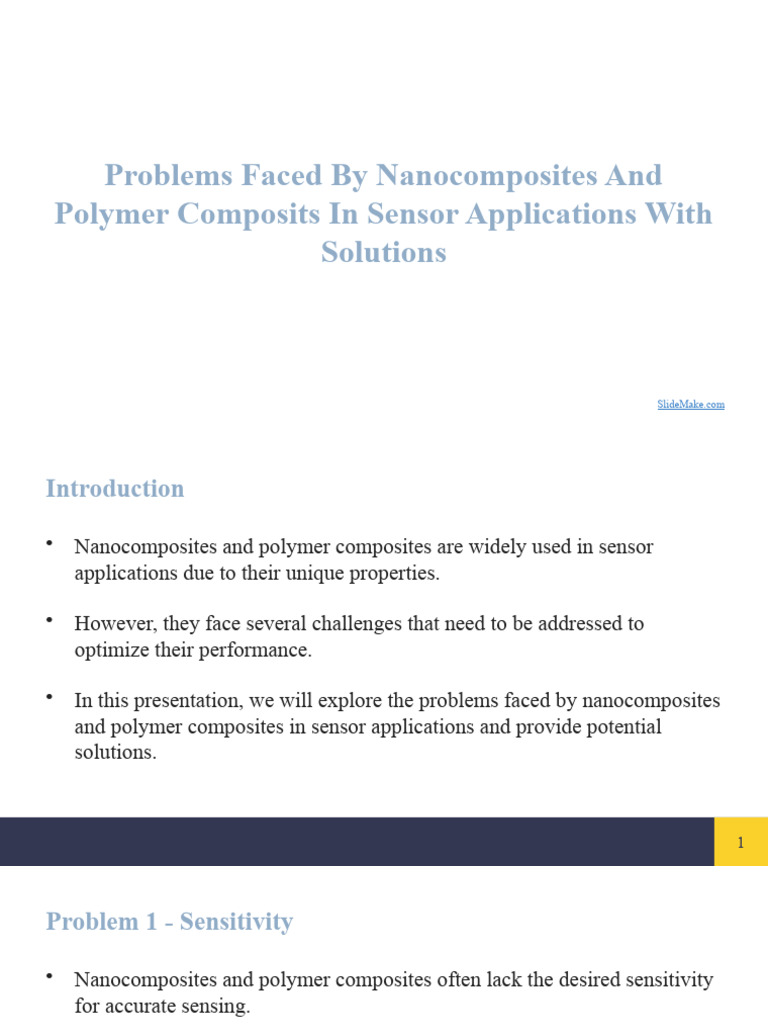 Problems Faced by Nanocomposites and Polymer Composits in Sensor ...