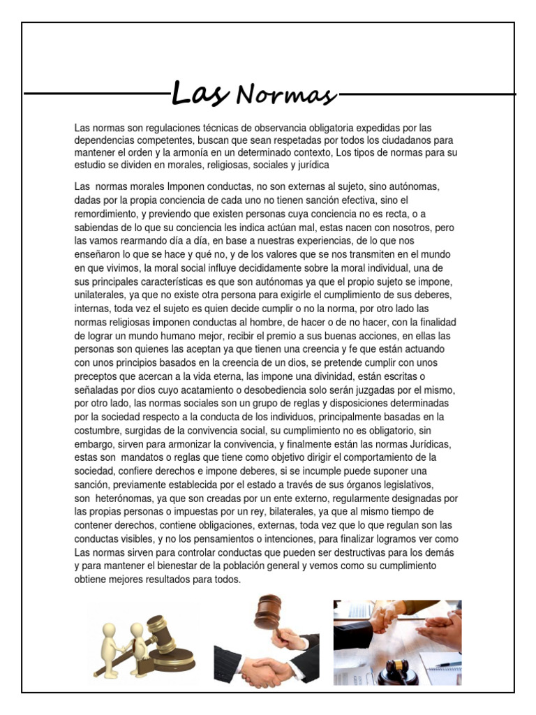 Tipos de Normas | PDF | Moralidad | Comportamiento