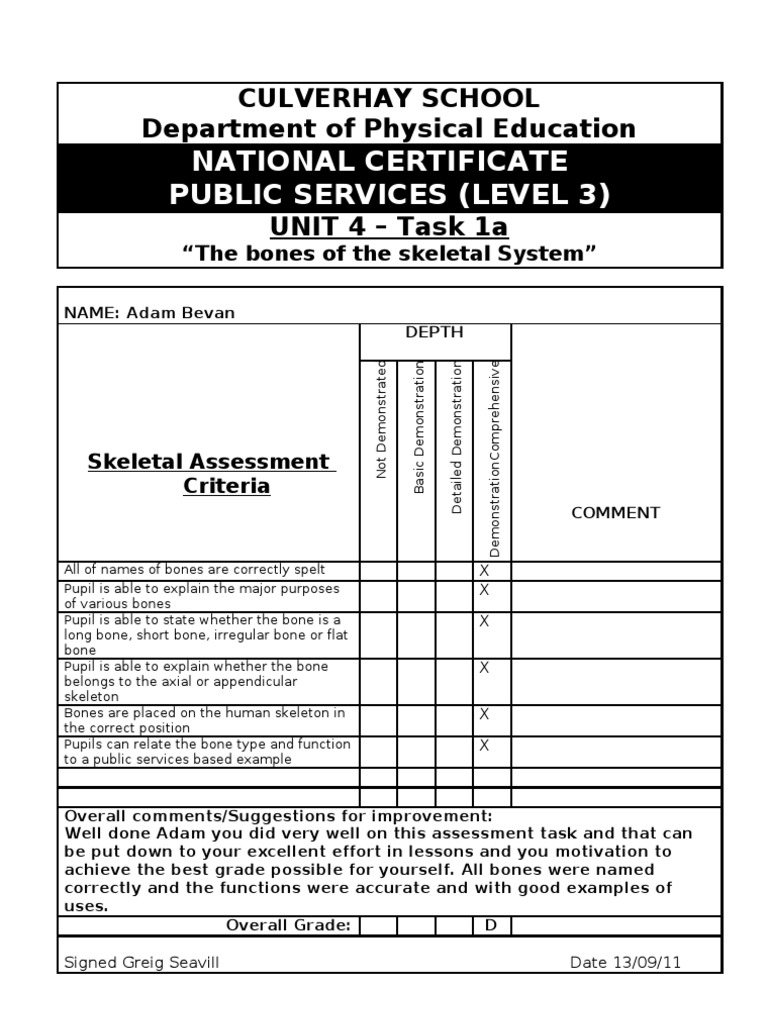 Skeletal Assessment | PDF | Skeleton | Bone