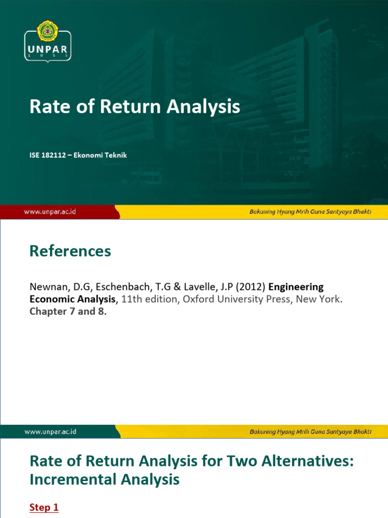 W6. Rate of Return Analysis Part 2 | PDF