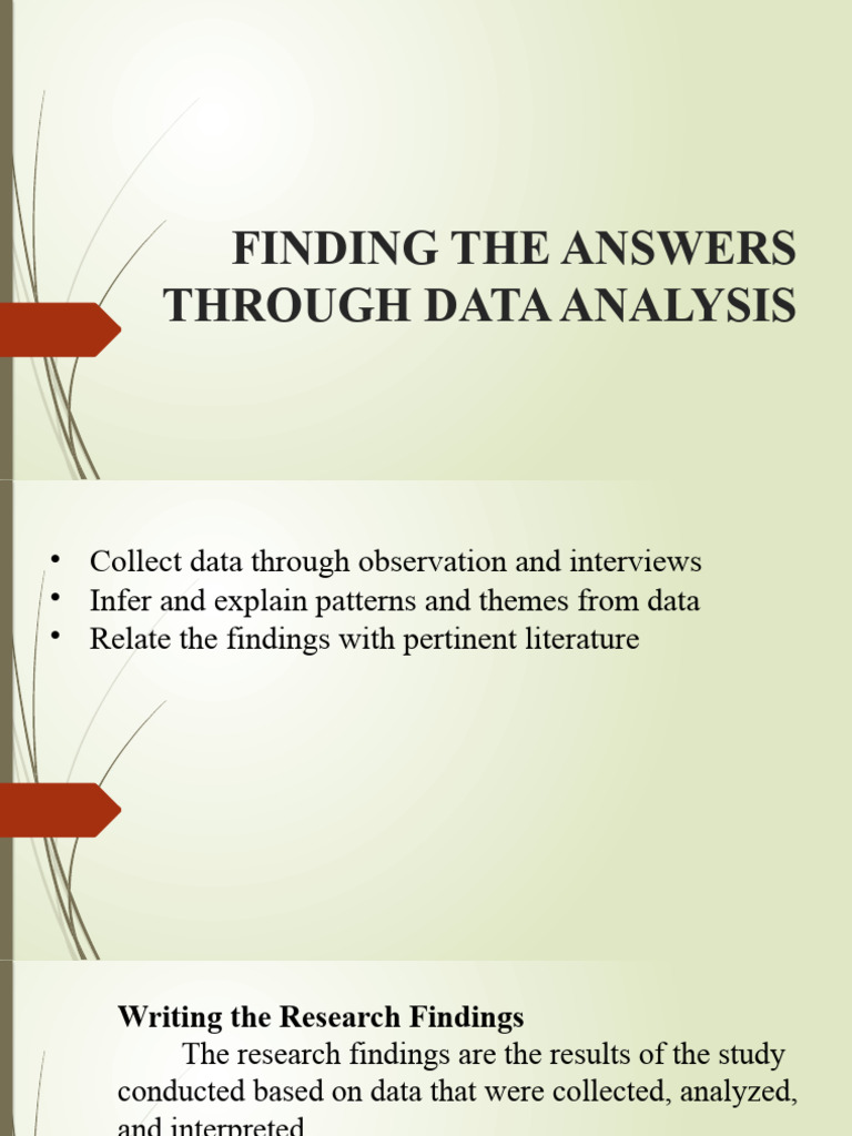 Chapter 4FINDING THE ANSWERS THRU DATA COLLECTION | PDF | Data | Data Analysis