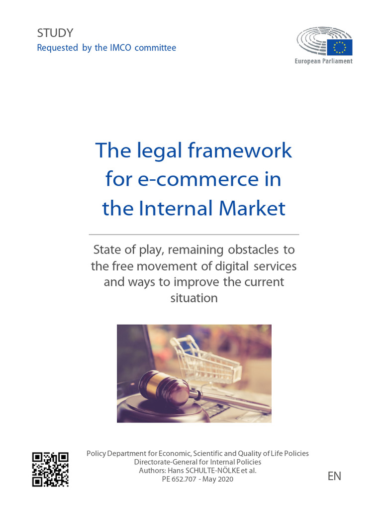 The Legal Framework For E-Commerce in The Internal Market | PDF | E ...