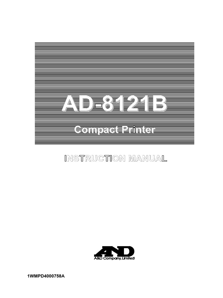 Compact Printer: Instruction Manual | PDF | Printer (Computing) | Electrical Connector