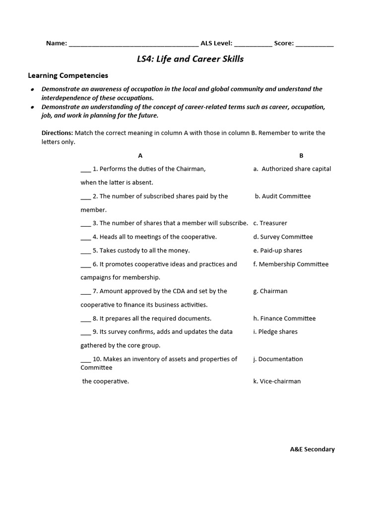 Ls4 Jhs With Learning Competencies 1 2 Pdf Attitude Psychology