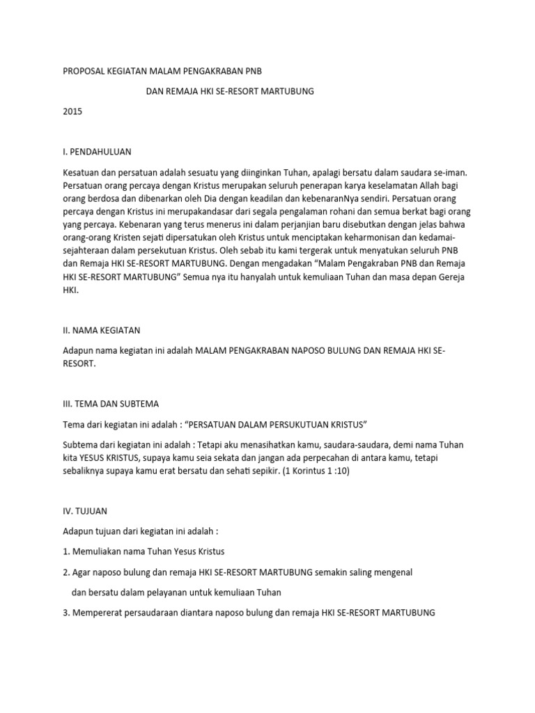 Malam Pengakraban PNB dan Remaja HKI | PDF