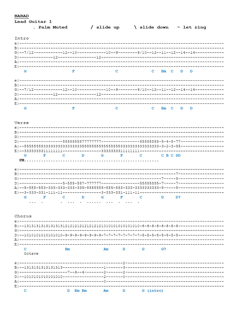 Babad Tabs | PDF