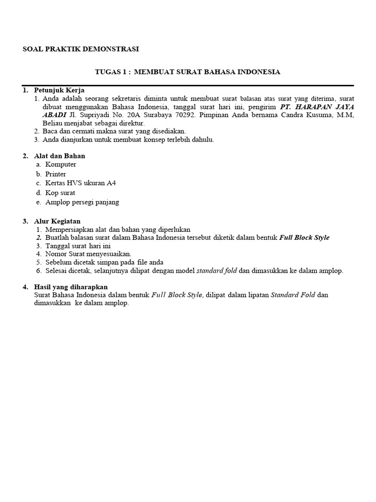 Soal Praktik USK | PDF