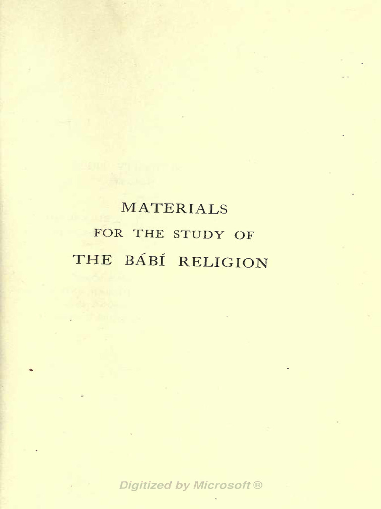 Browne Materials Babi Religion | PDF